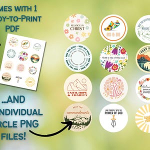 Book of Mormon DIY Printable Stickers- LDS Girls Camp (instant Digital ...