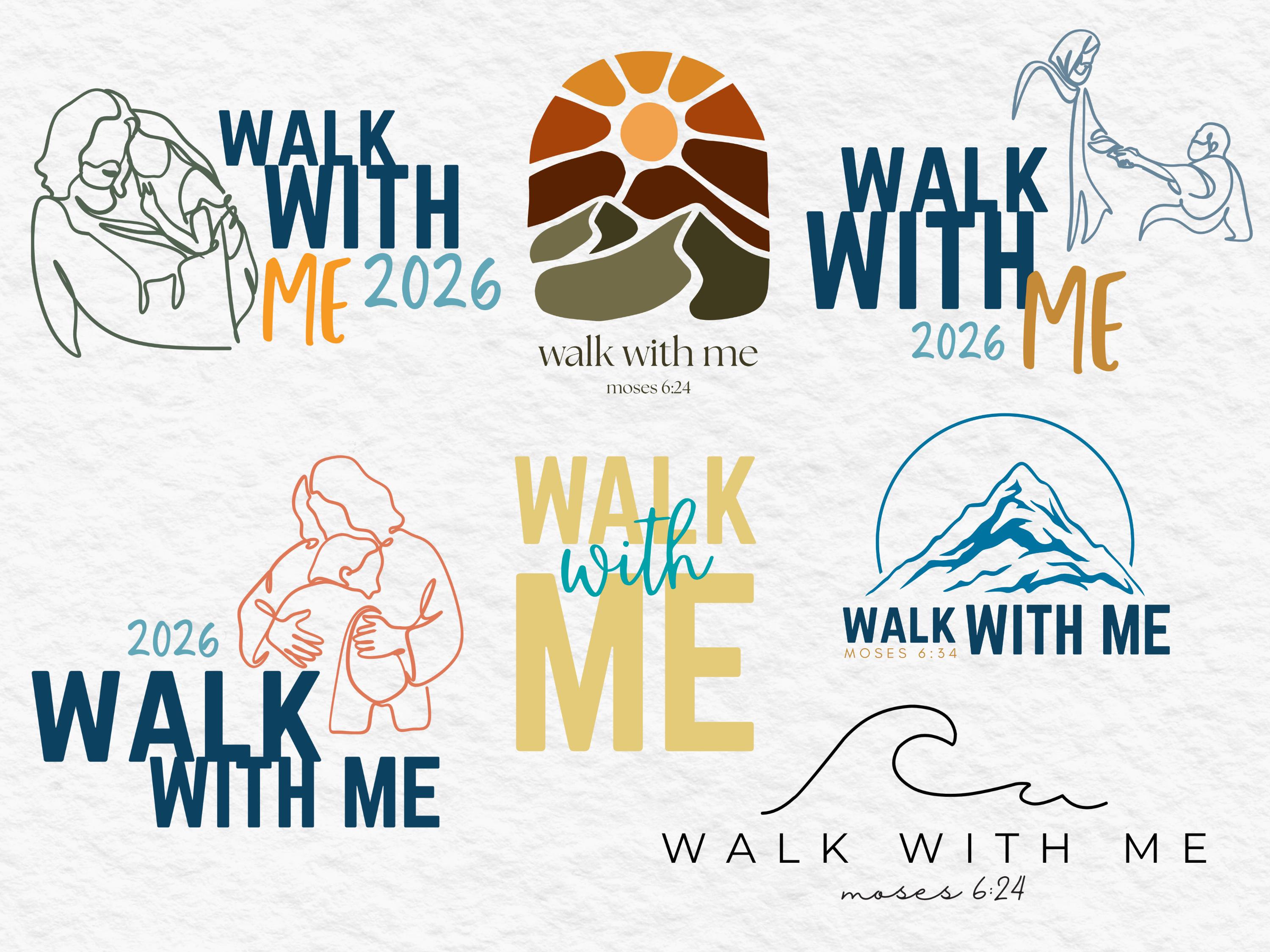LDS Youth Theme 2026 "walk With Me" Moses 6:34 SVG and Png [instant ...