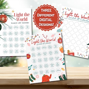 Light the World Christmas Service Advent Calendar - Scratch off ...
