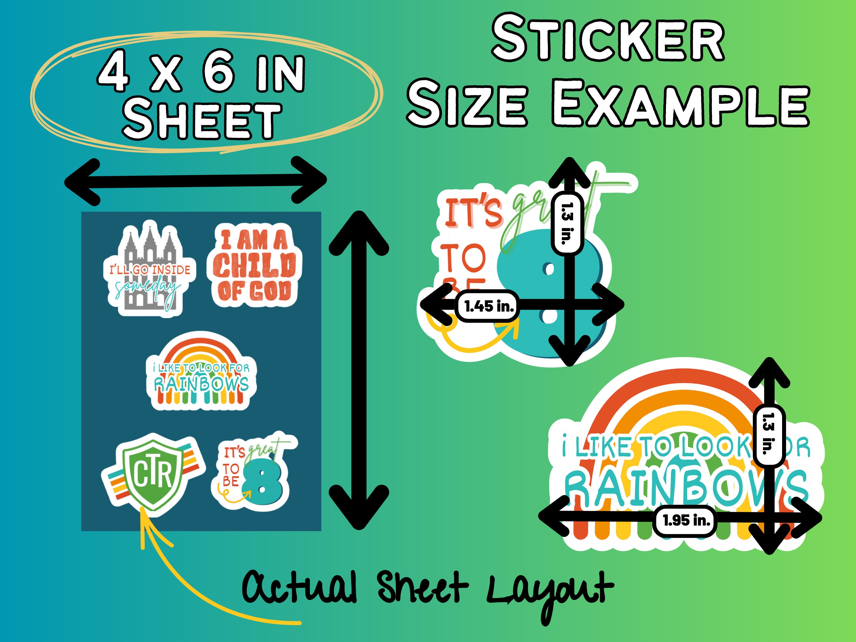 LDS Baptism great to Be 8 Vinyl Sticker Sheet With 5 Stickers - Etsy