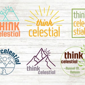 Large Think Celestial SVG and PNG Bundle (30 Different Designs ...