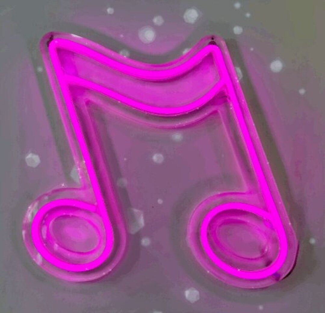 Eighth Notes LED Neon Sign - Etsy