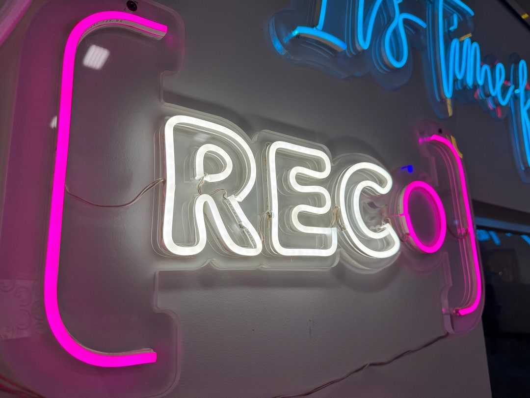 REC Neon Sign Home Studio Gift Idea Record Button Neon - Etsy