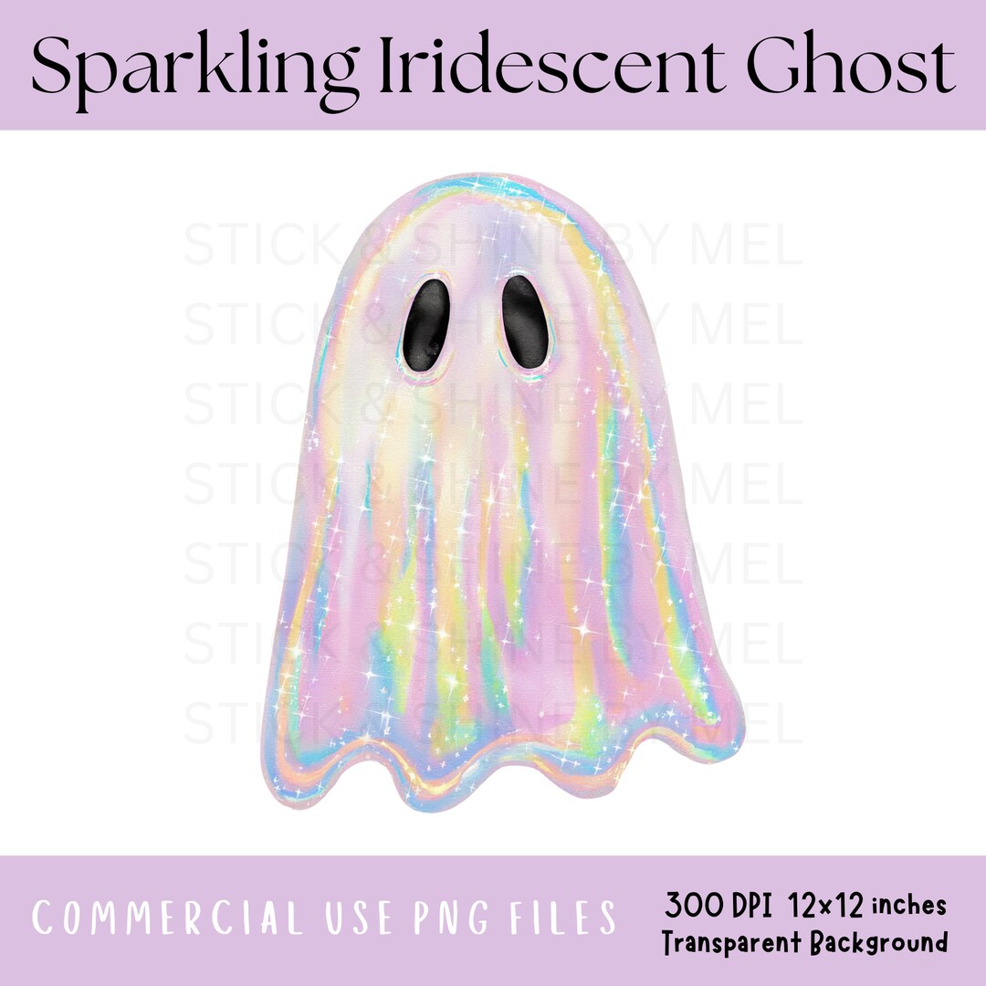 Iridescent Pastel Halloween PNG Sublimation Design, Pink Glitter ...