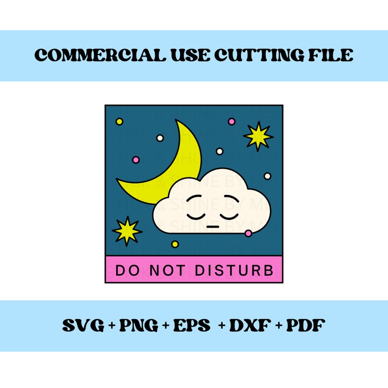 Do Not Disturb SVG, Moon Svg, Cloud Svg, Stars Svg, Cute Svg, Sleepy ...