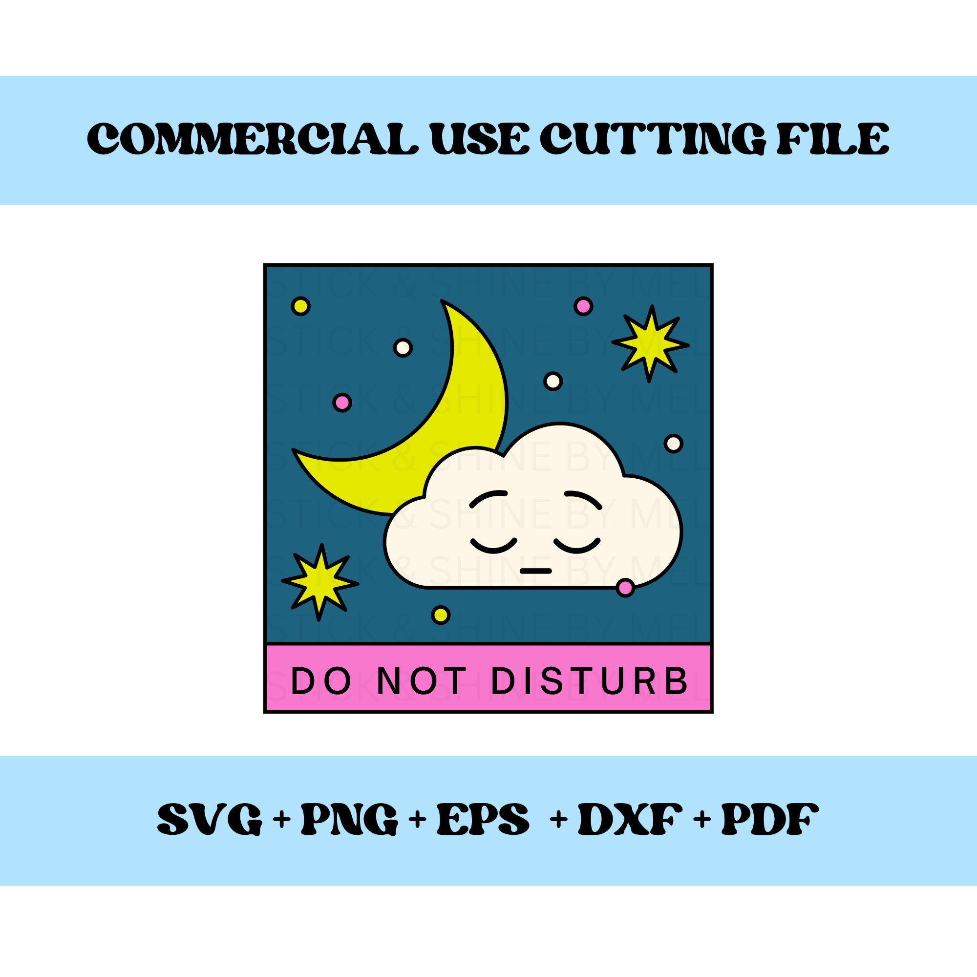 Do Not Disturb SVG, Moon Svg, Cloud Svg, Stars Svg, Cute Svg, Sleepy ...