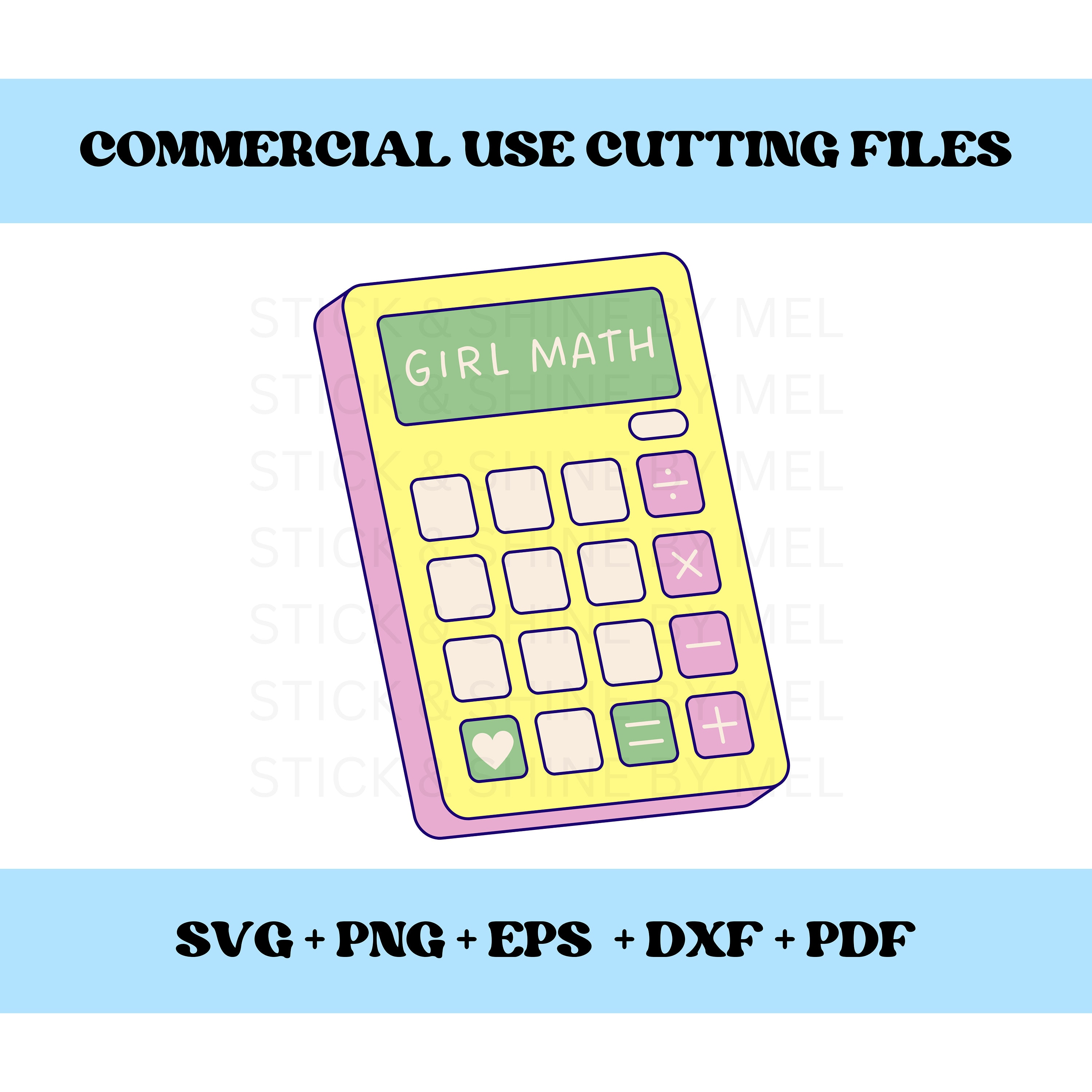 Girl Math Calculator SVG, Girl Math SVG, Girl Math File, Girl Math PNG ...