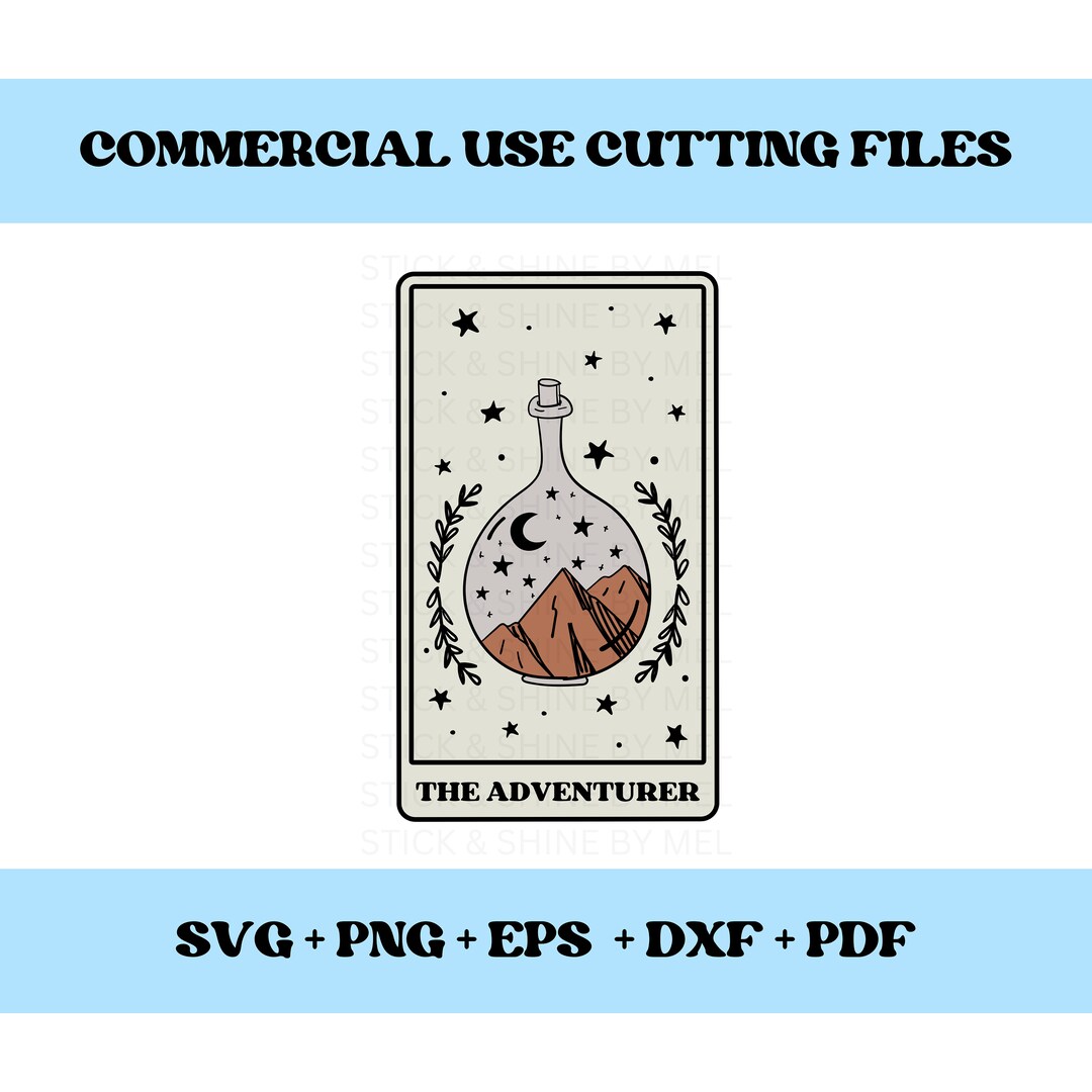 The Adventurer Tarot Card SVG, Explorer Tarot Card SVG, Whimsical SVG ...