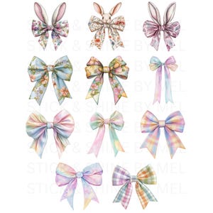 Coquette Easter Bow Clipart Bundle Pt. 1 PNG Sublimation Designs ...