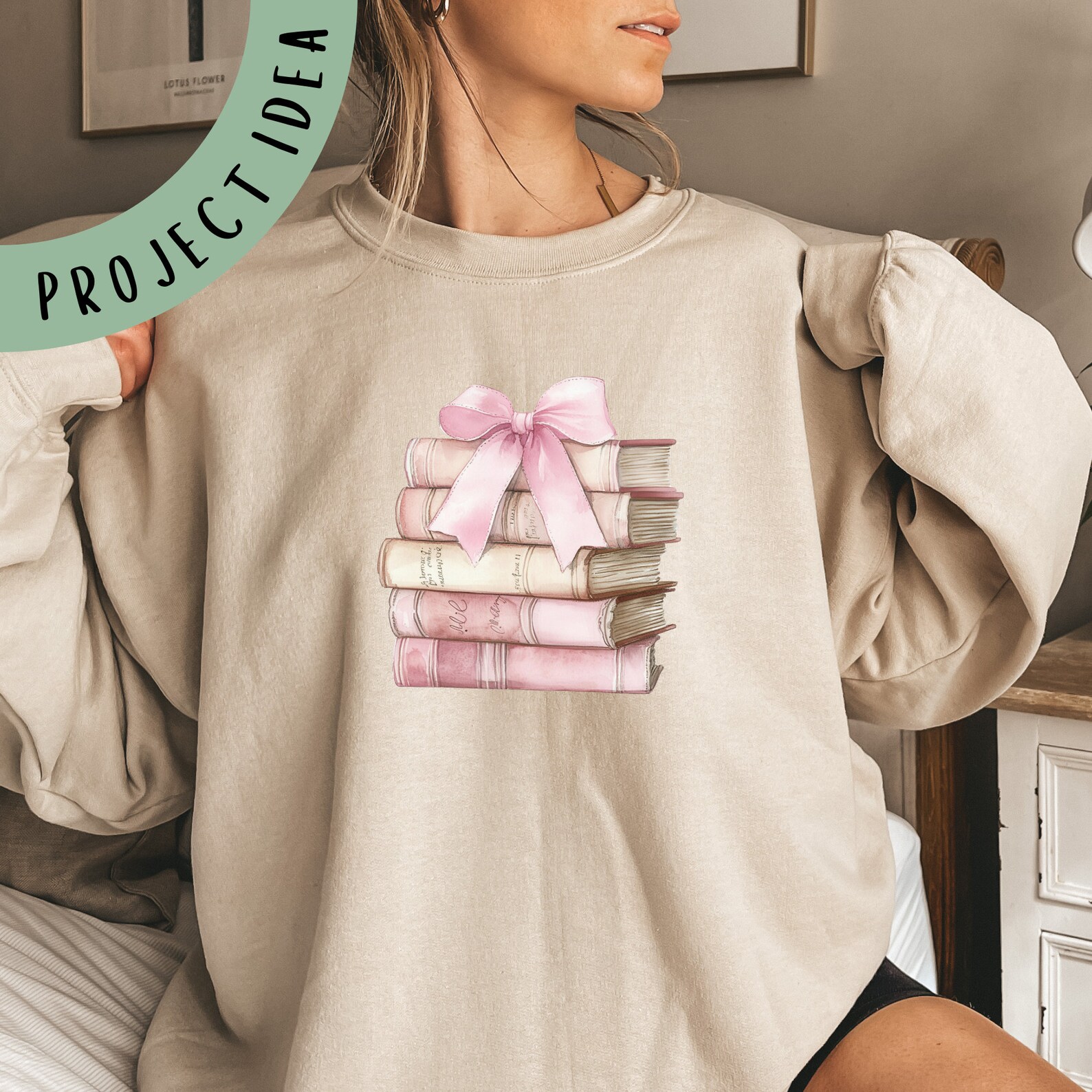 Coquette Pink Book Stack PNG: Bow, Book Lover Digital Download - Etsy