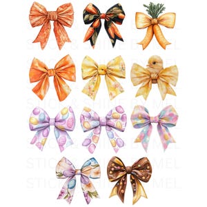 Coquette Easter Bow Clipart Bundle Pt. 1 PNG Sublimation Designs ...