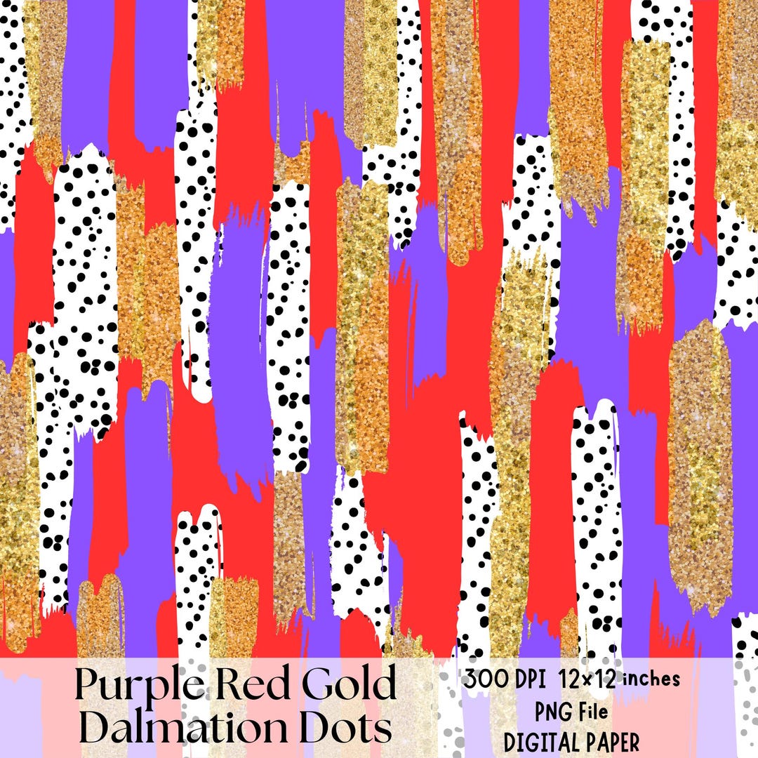 Purple Red & Gold Glitter Brushstroke Background Digital Paper File ...