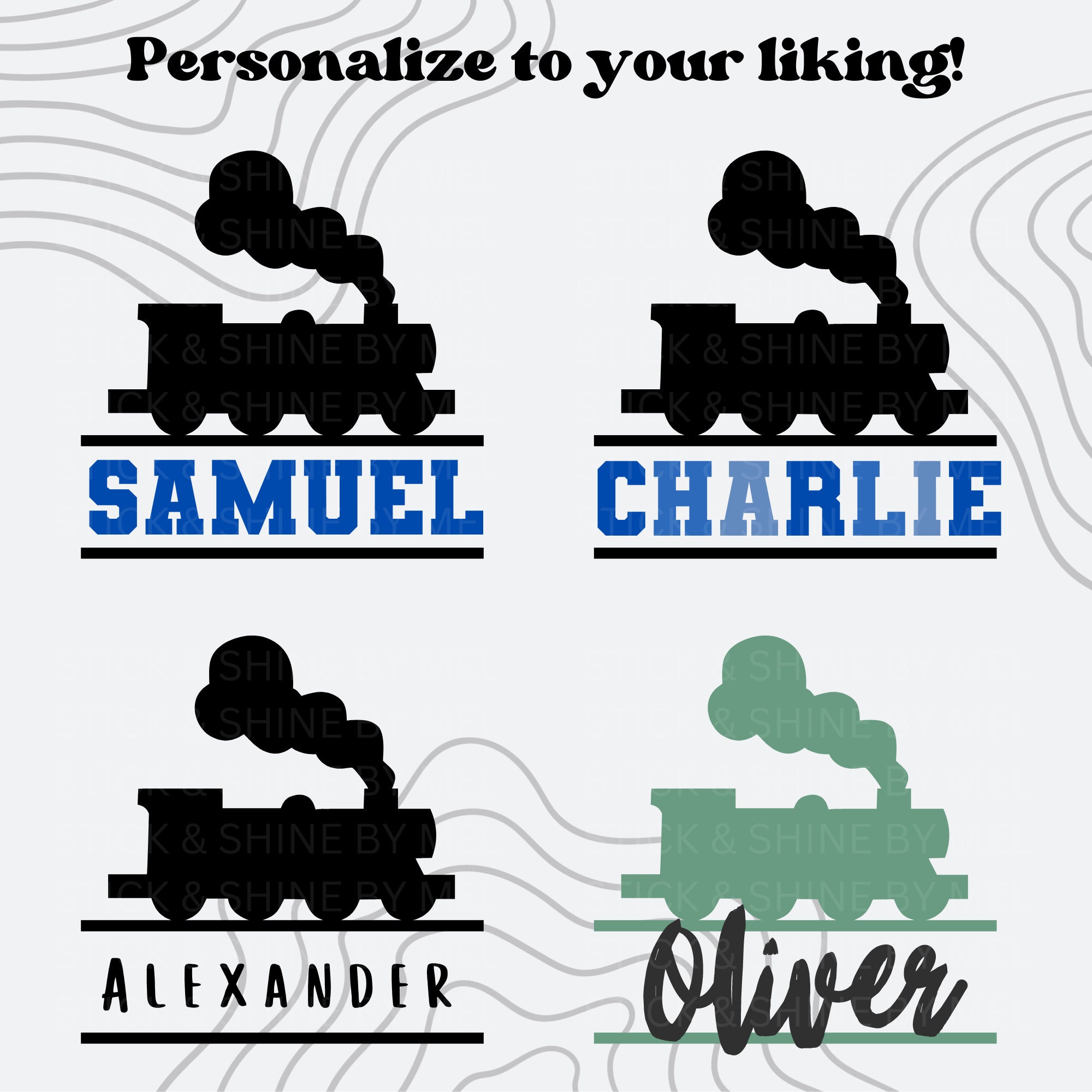 Split Train Monogram SVG, Train SVG, Train Monogram SVG, Split Monogram ...