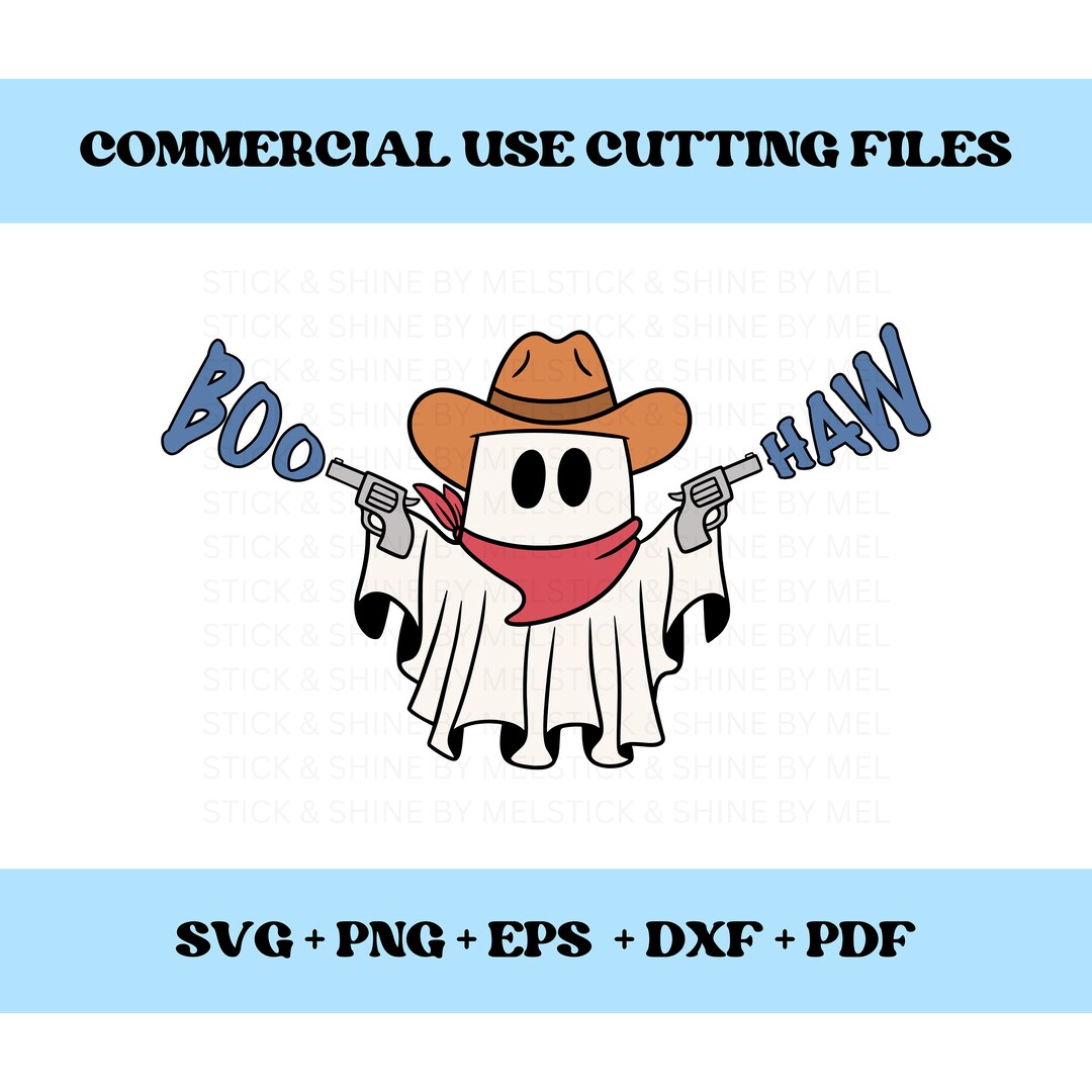 Boo Haw Ghost SVG, Yee Haw Ghost SVG, Country Ghost SVG, Halloween ...