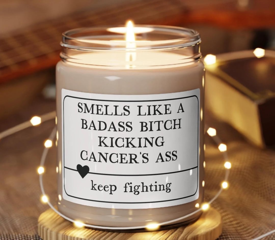 Smells Like Candle, Badass Candle, Breast Cancer Gifts, Cancer Gifts ...