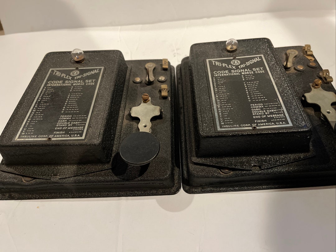 2 Vintage Morse Code Signal Set Tri-plex/tri-signal by ICA untested - Etsy