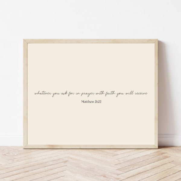 Matthew 21 22 - Etsy