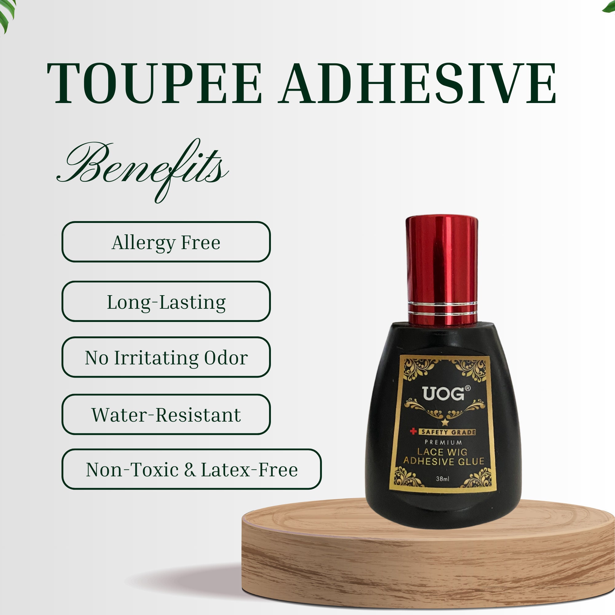 UOG Toupee Glue Adhesive. Poly and PU Base Toupee Adhesive. Hairpiece ...