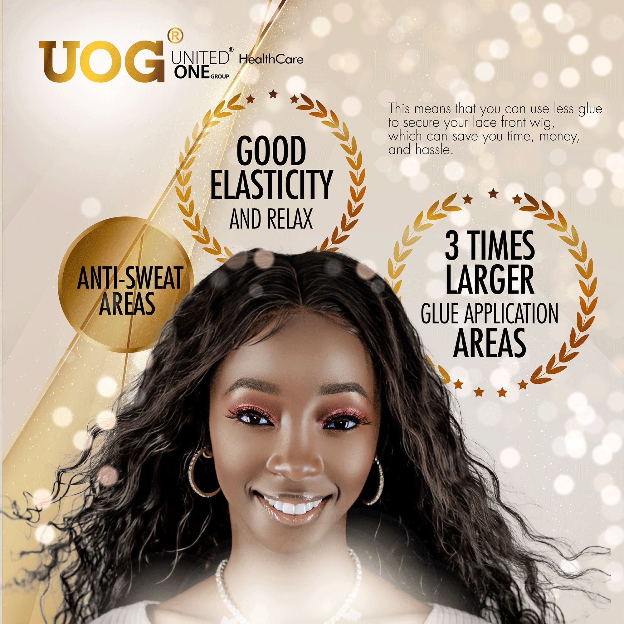 UOG Lace Wig Glue Adhesive. Allergy-free, 2-4 Layers Around 15-20 ...