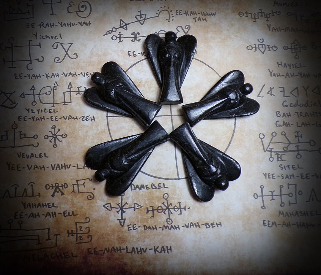 Spellcast Tourmaline Angel Figure enochian Magick, Protection ...