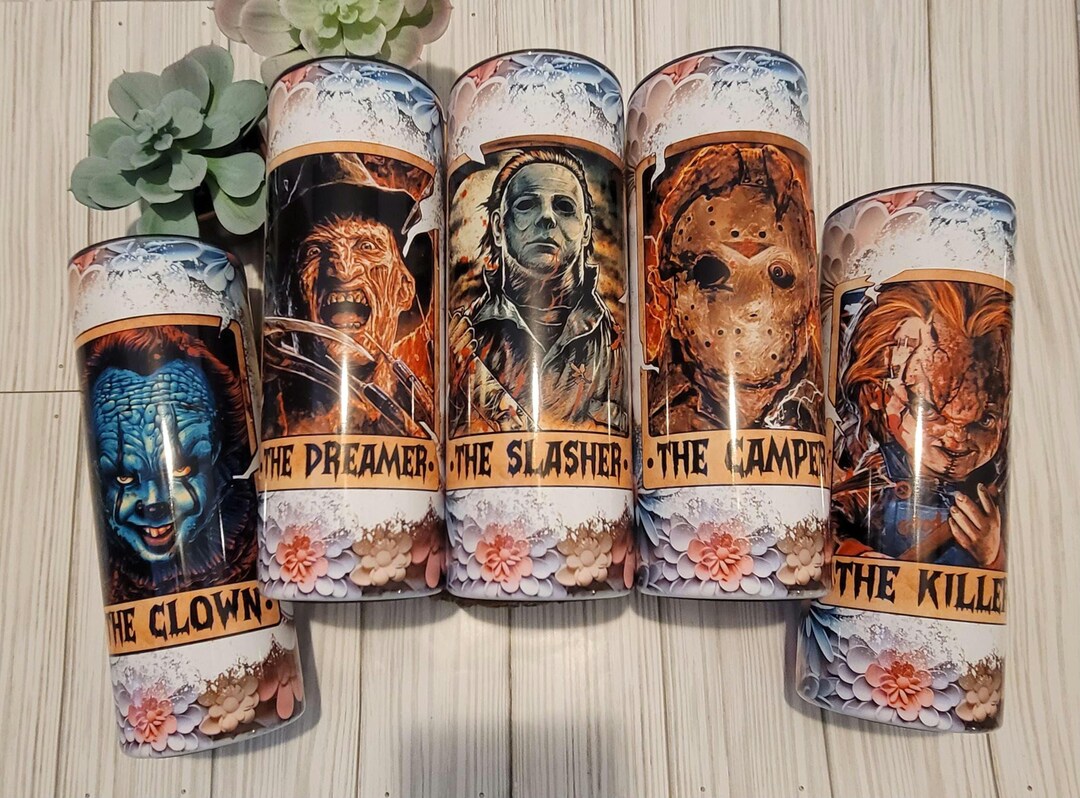 Horror Halloween Tumbler / Scary Movie Halloween Tumbler / Horror Cup ...