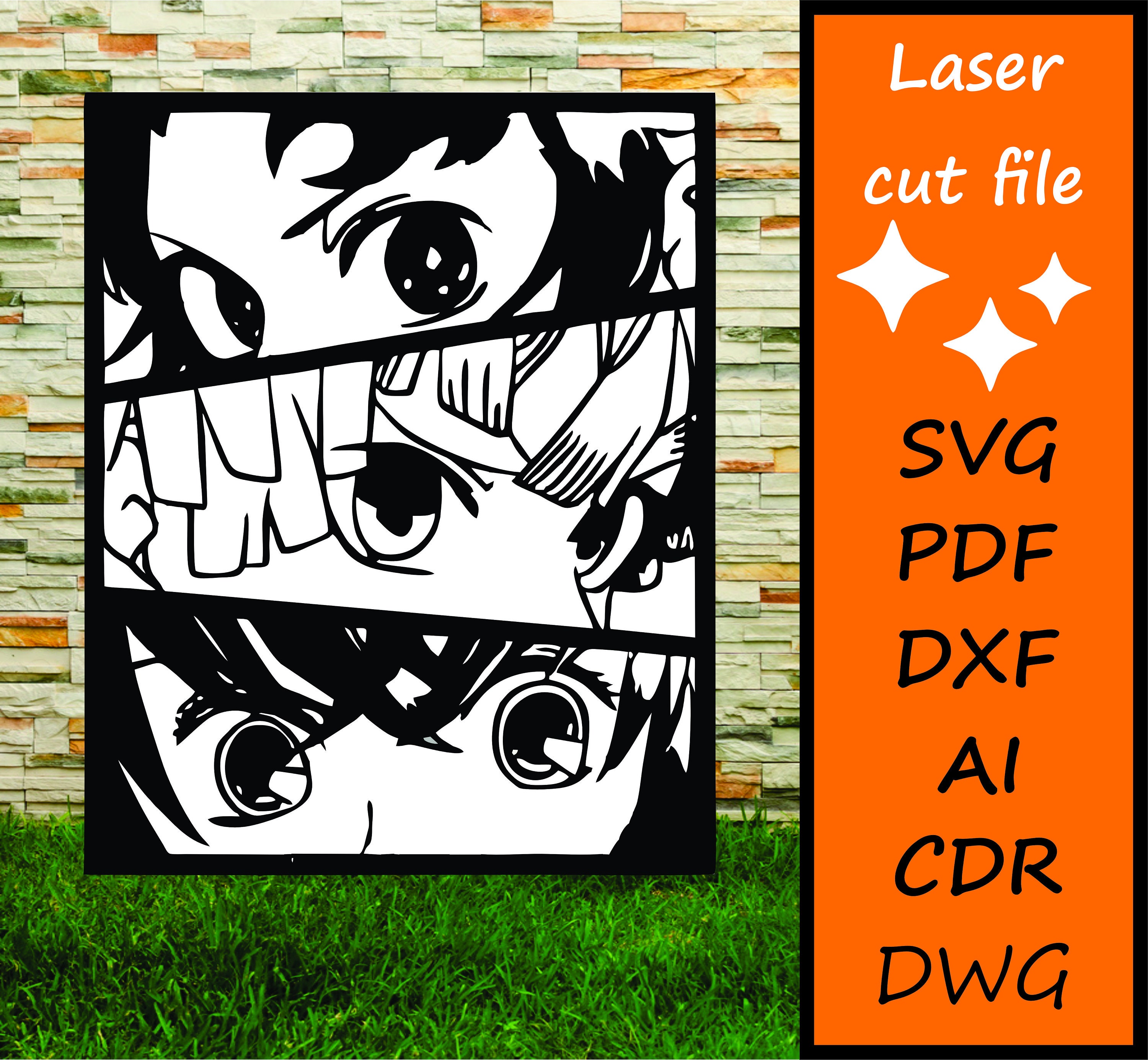 Anime Characters Laser-cut. - Etsy