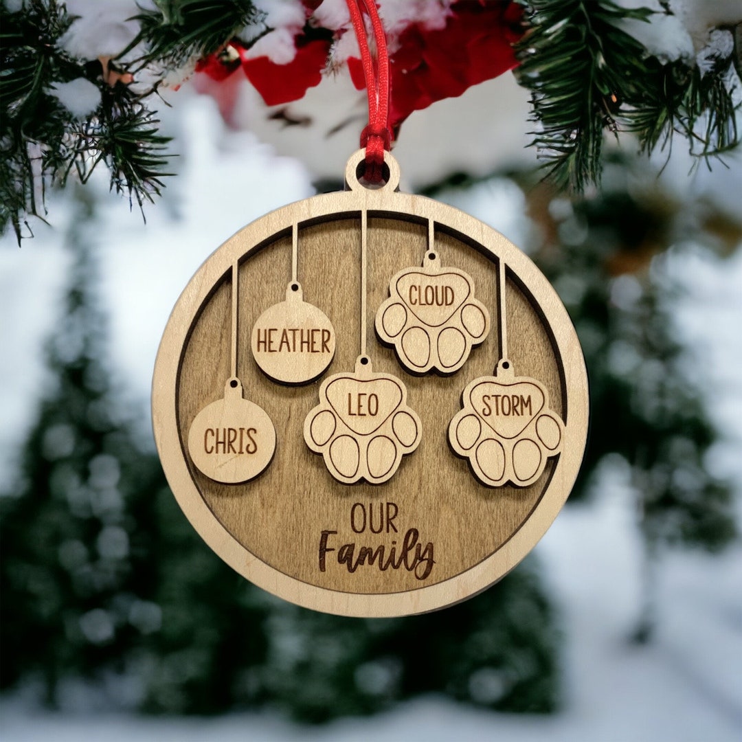 Personalized Our Family Christmas Ornament Handmade, Custom Couple ...