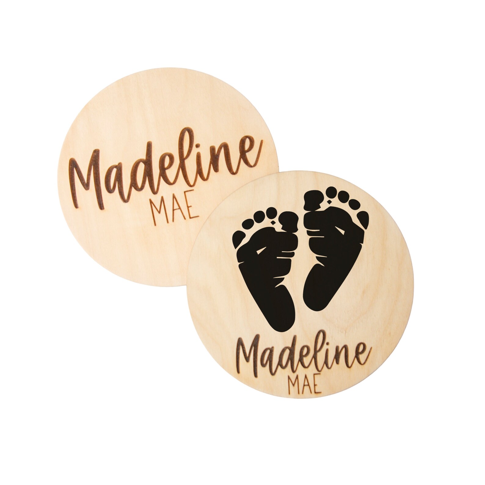 Doubled Sided Baby Birth Announcement Sign, Personalized Baby Name Sign ...