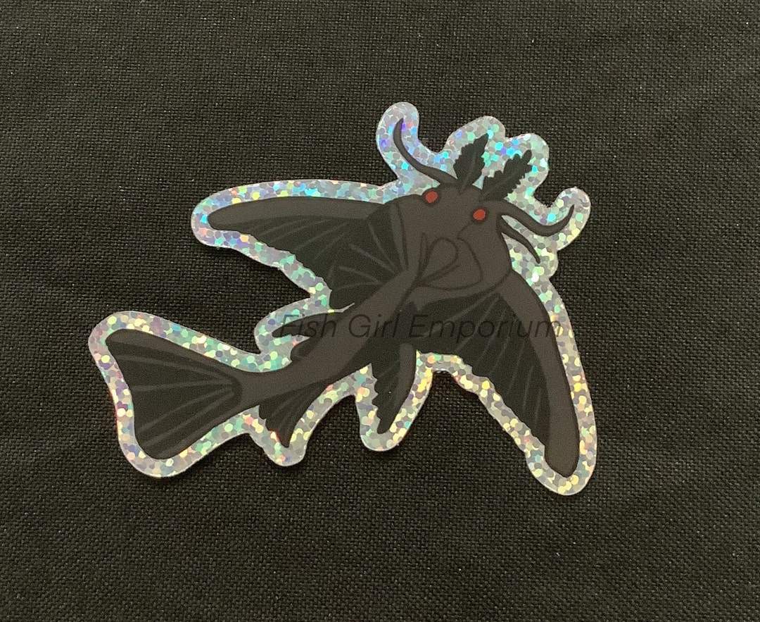Mothman Moth Catfish Glitter Sticker - Etsy