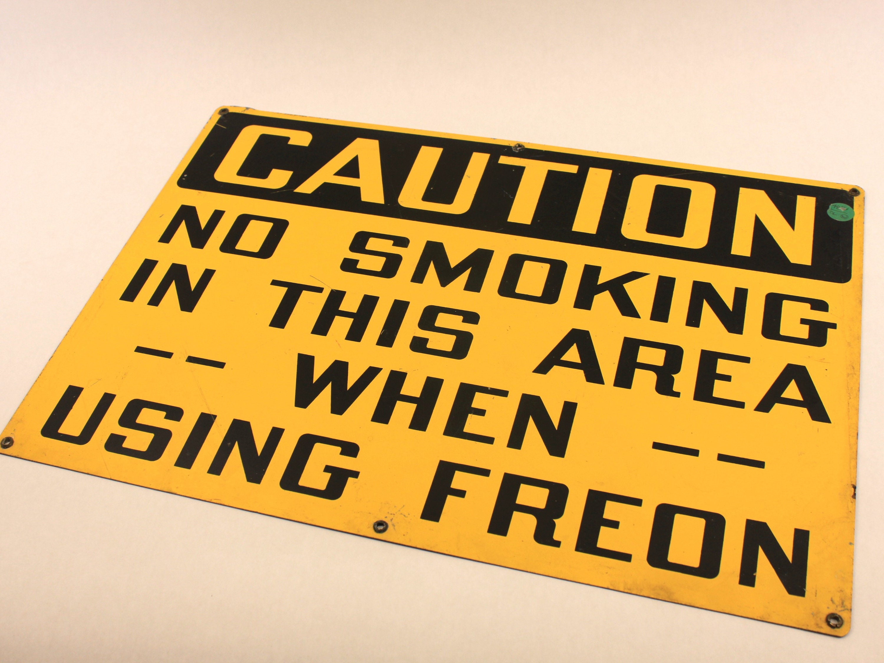 Vintage Caution No Smoking in This Area When Using Freon Metal Sign - Etsy