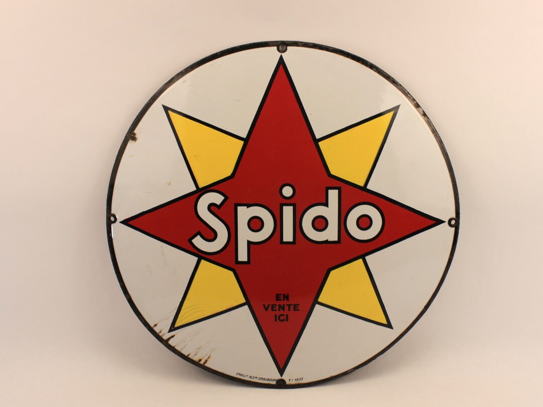 1930s Spido Oil France Porcelain Advertising Sign RARE - Etsy