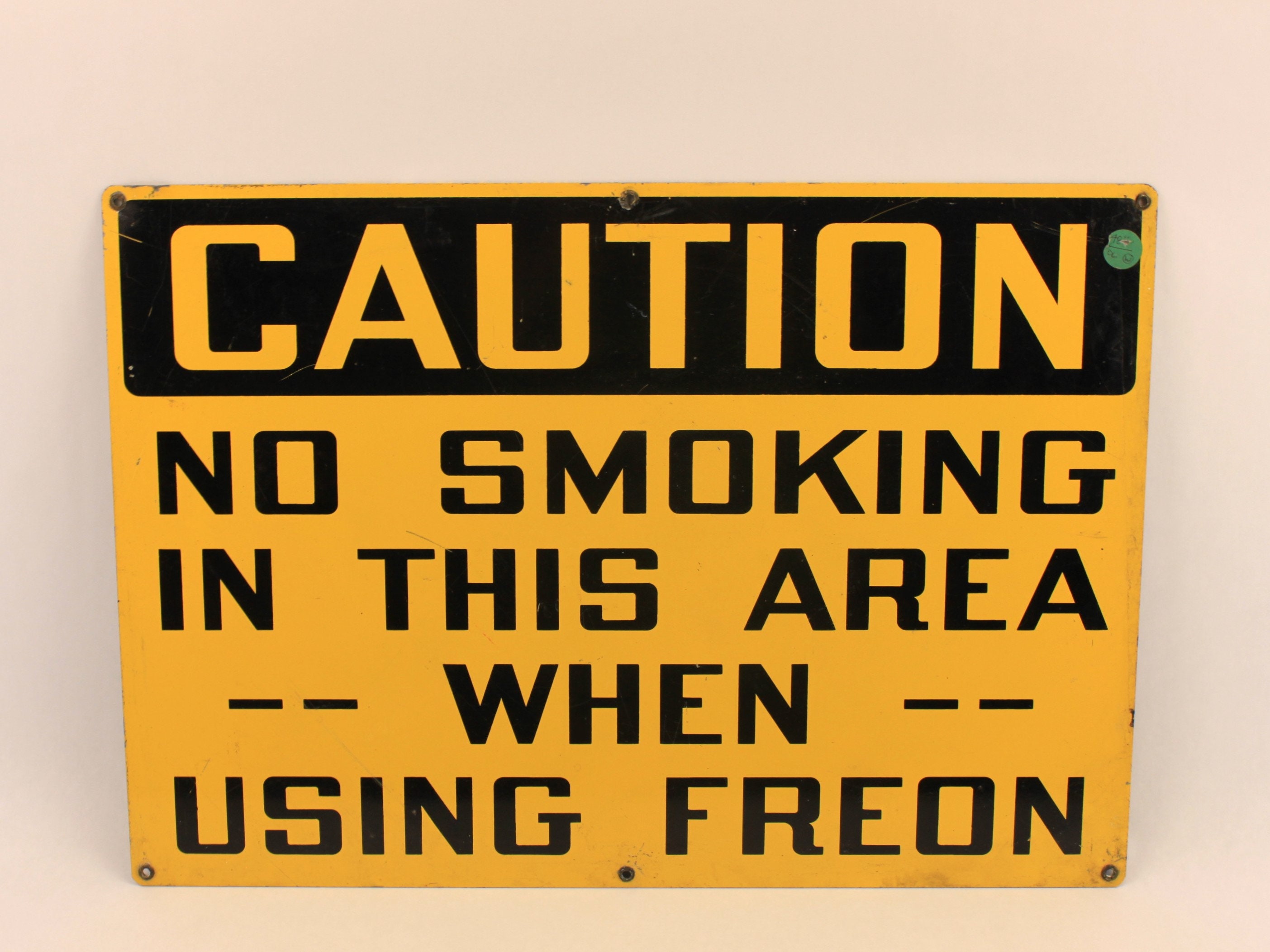 Vintage Caution No Smoking in This Area When Using Freon Metal Sign - Etsy