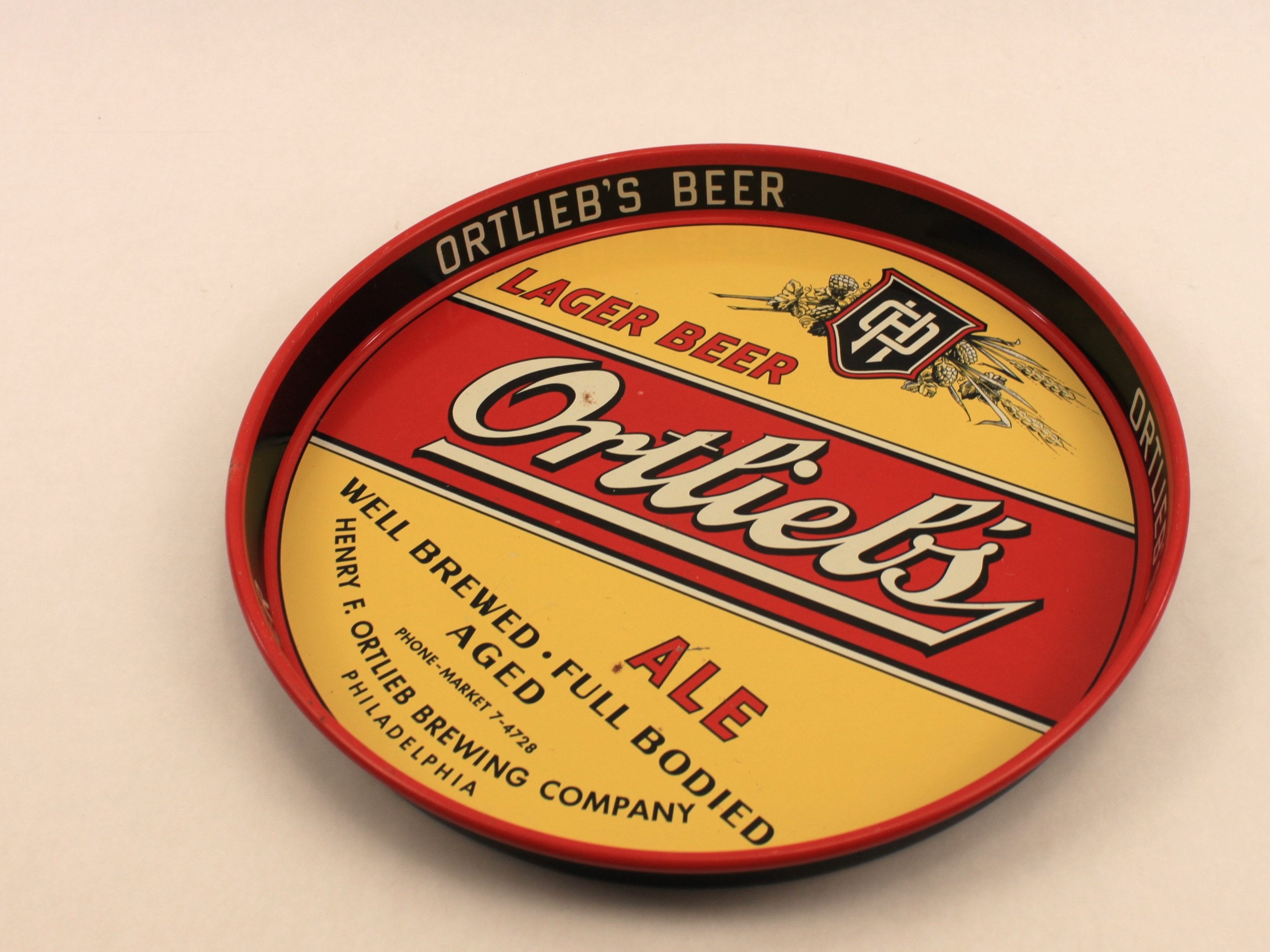 Ortliebs Lager Beer and Ale Philadelphia Advertising Tray - Etsy