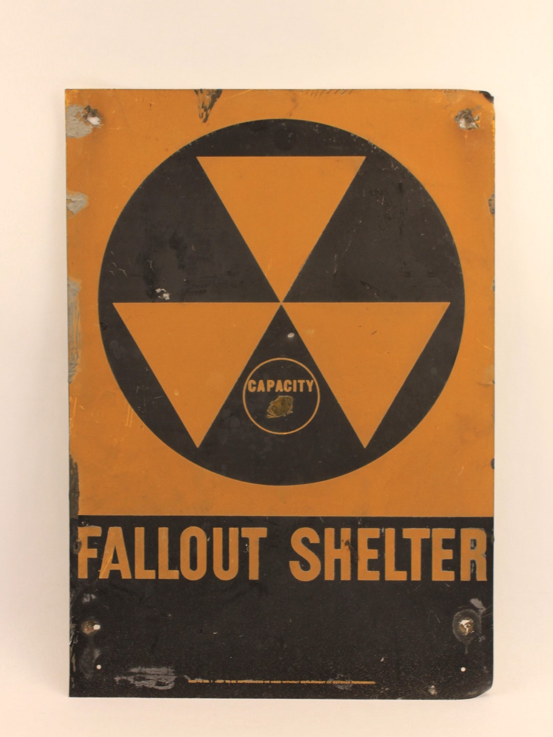 Vintage Civil Defense Nuclear Radiation Fallout Shelter Warning Sign - Etsy
