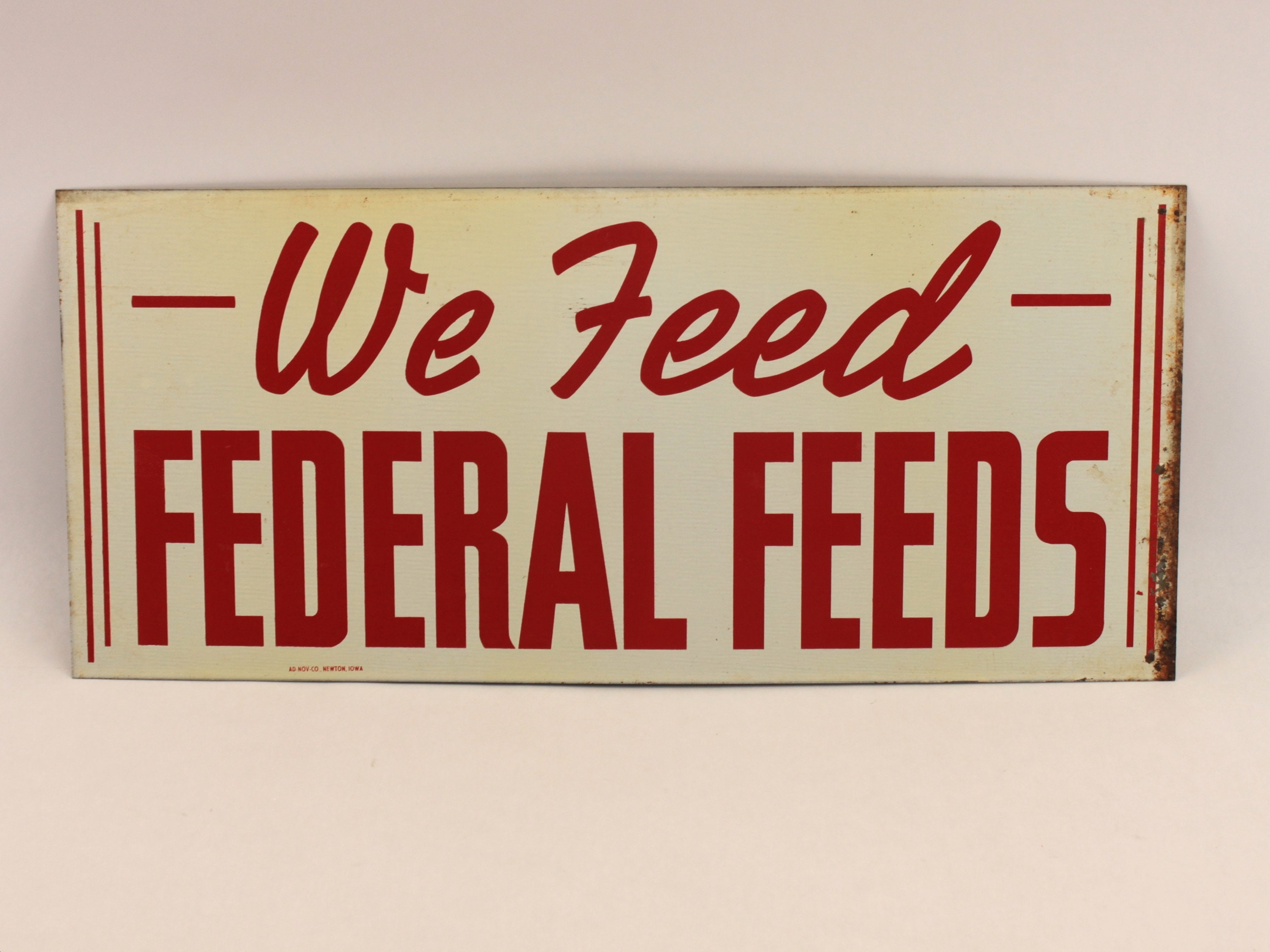 Vintage We Feed Federal Feeds Sign Newton Iowa - Etsy
