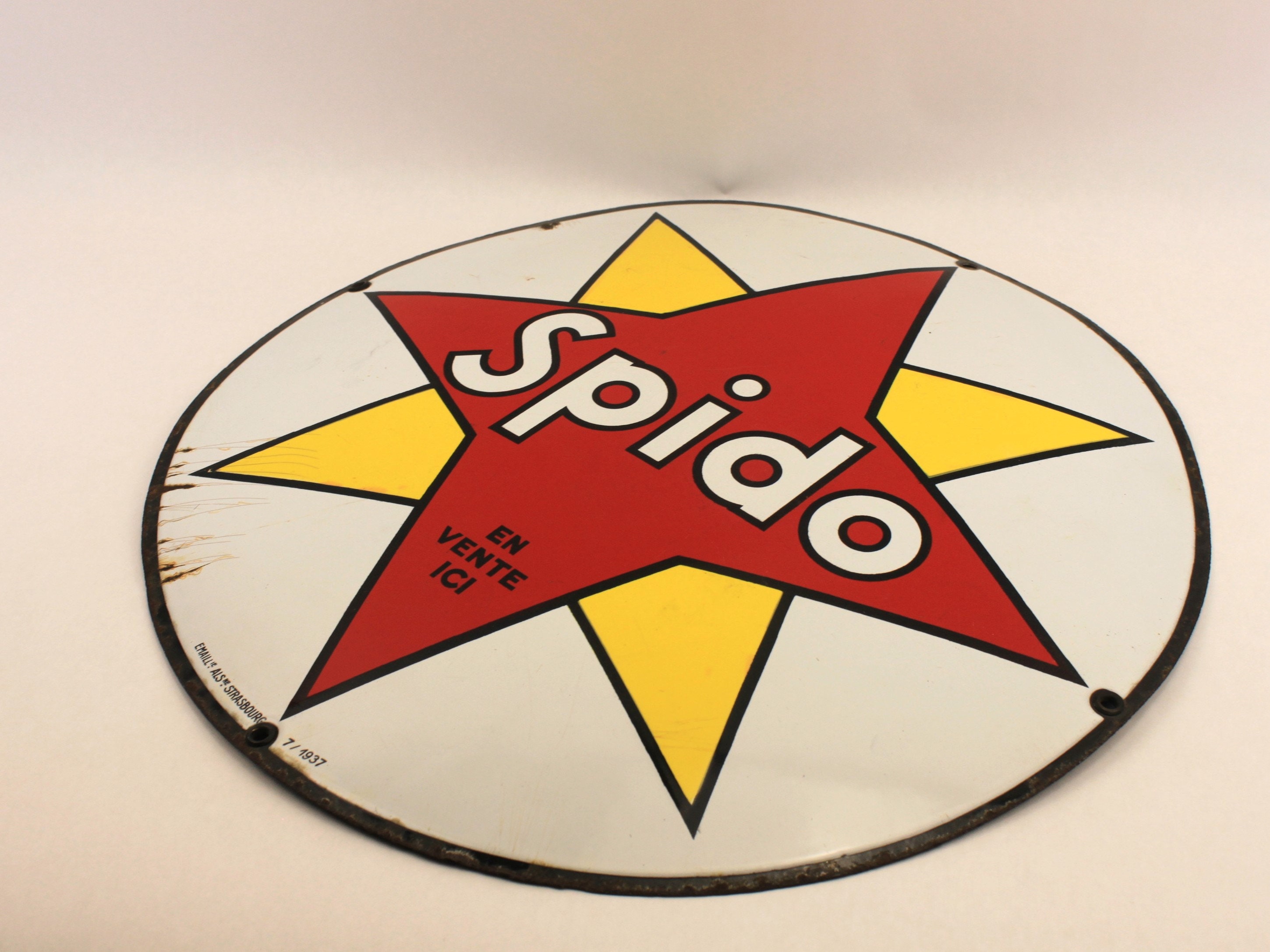 1930s Spido Oil France Porcelain Advertising Sign RARE - Etsy