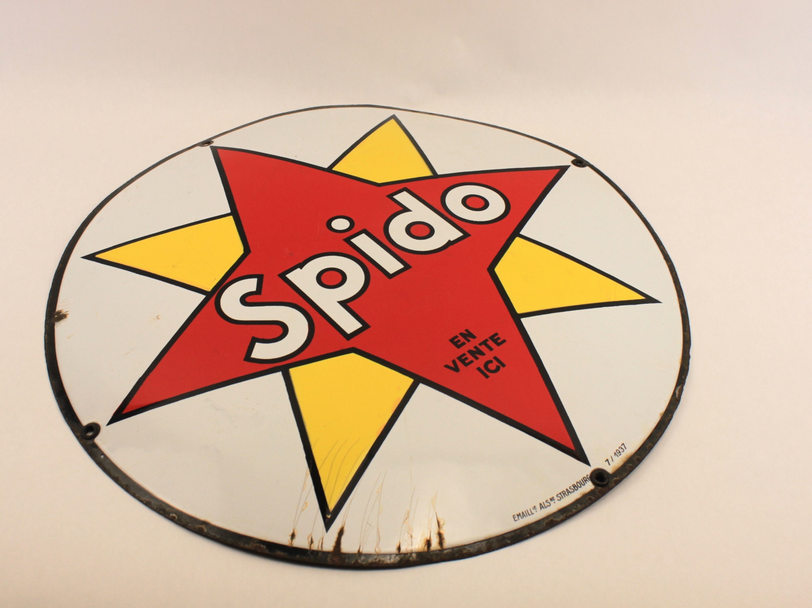 1930s Spido Oil France Porcelain Advertising Sign RARE - Etsy
