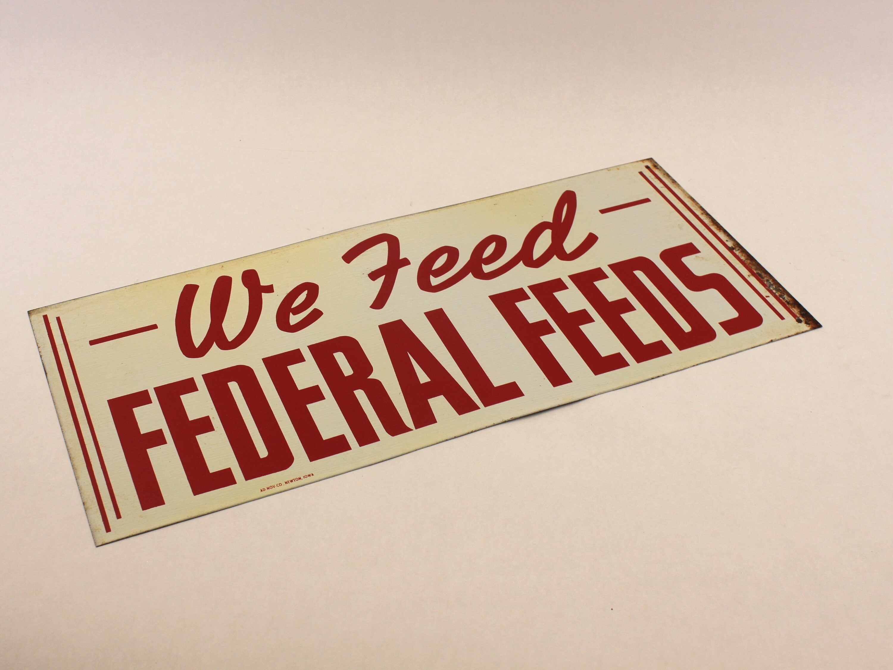 Vintage We Feed Federal Feeds Sign Newton Iowa - Etsy
