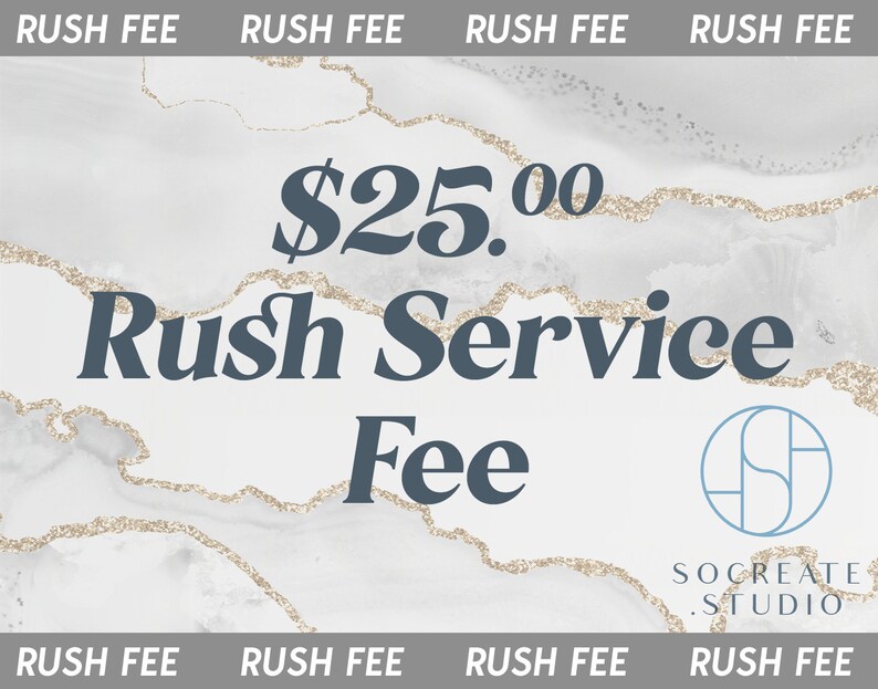 Rush Fee - Etsy
