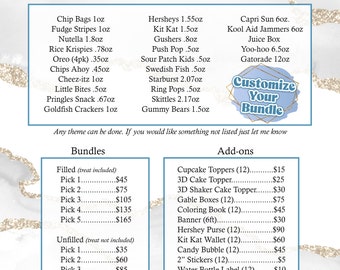 Custom Chip Bags, Custom Party Bundle, Party Favor Package, Custom ...