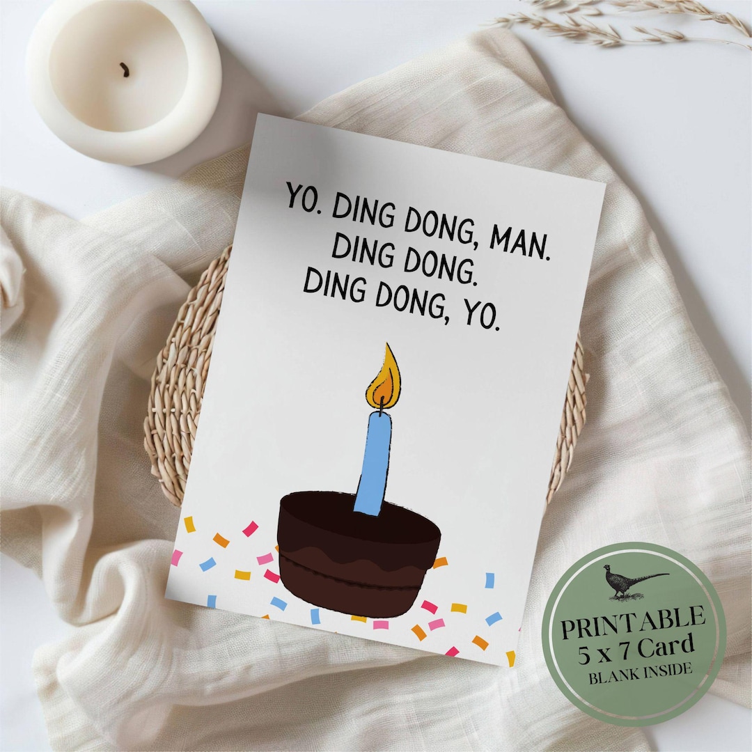 Weird Al Ding Dong Birthday Card | Printable Weird Al 'fat' Birthday ...