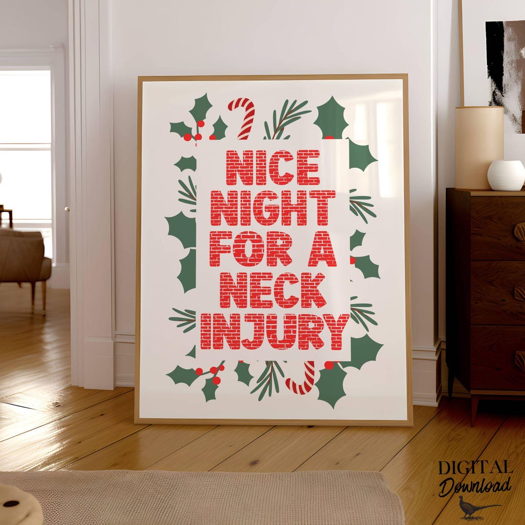 Home Alone 'nice Night for a Neck Injury' Print | Home Alone 2 Wall Art ...