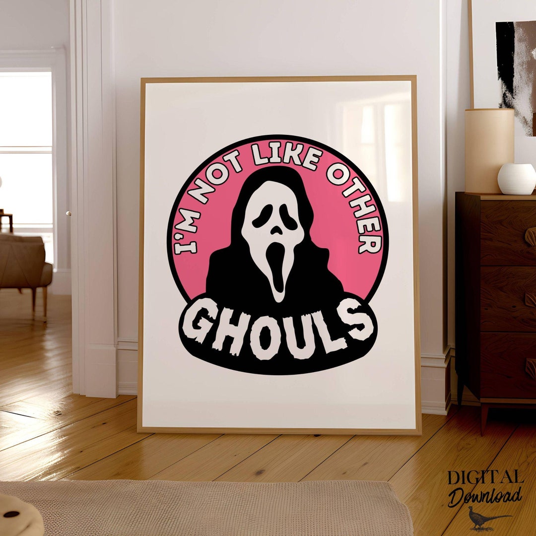 I'm Not Like Other Ghouls Print Ghostface Printable Wall Art Pink ...