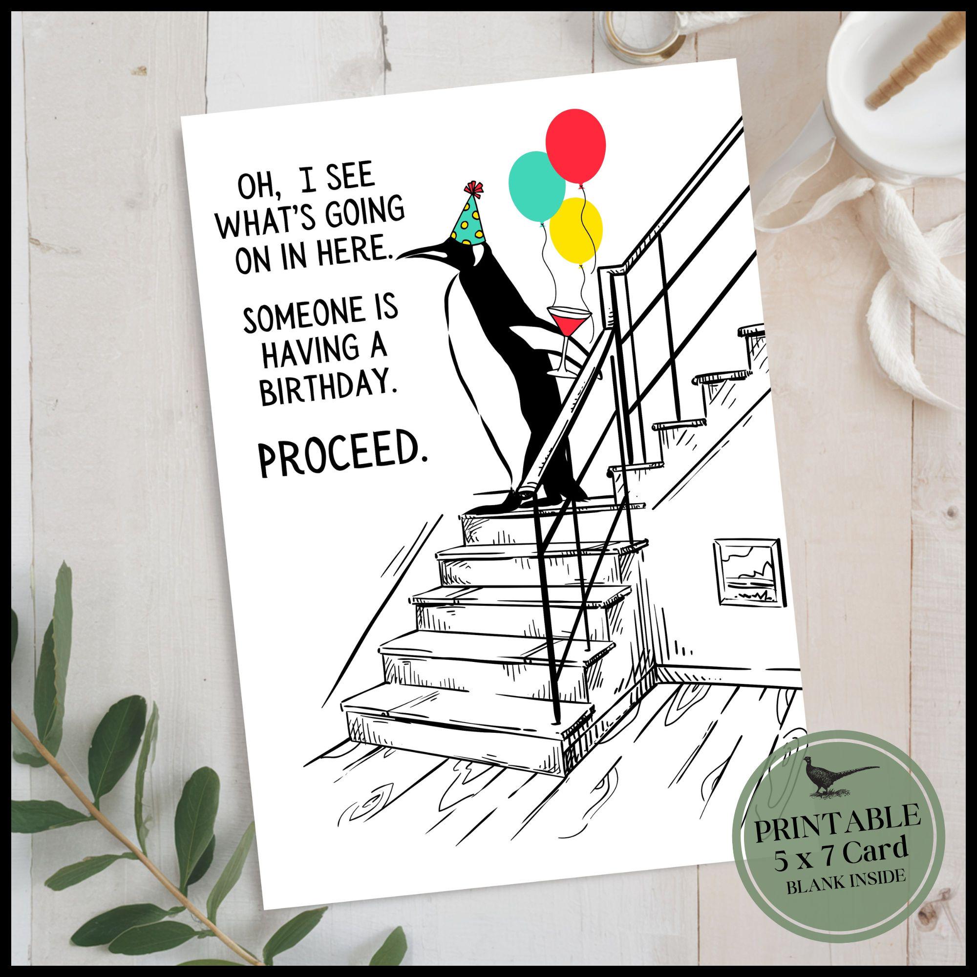 Billy Madison Birthday Card | Printable Billy Madison Penguin Card ...