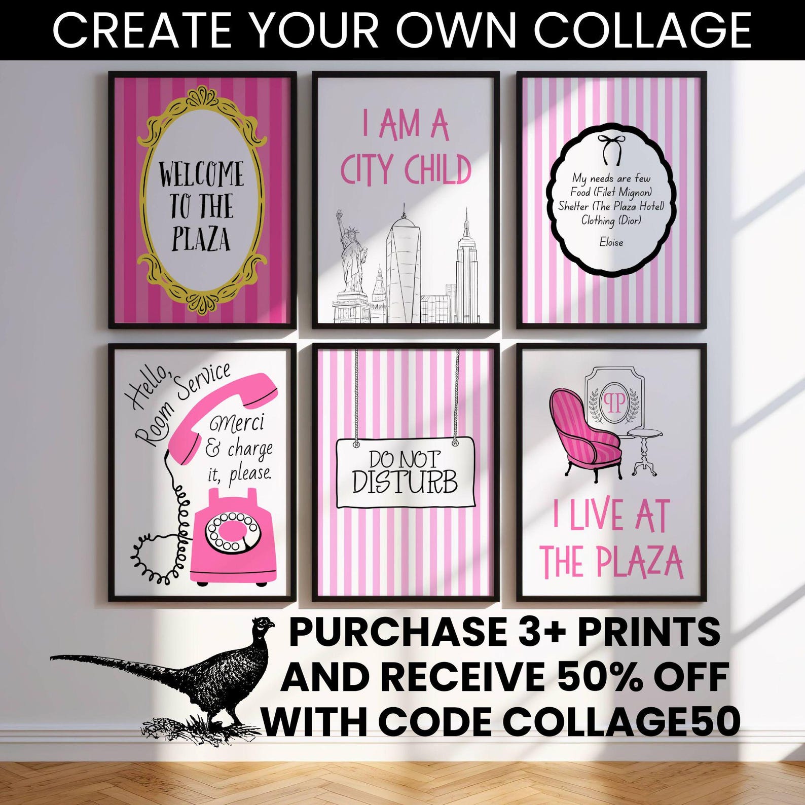Eloise 'welcome to the Plaza' Print | Eloise Inspired Printable Wall ...