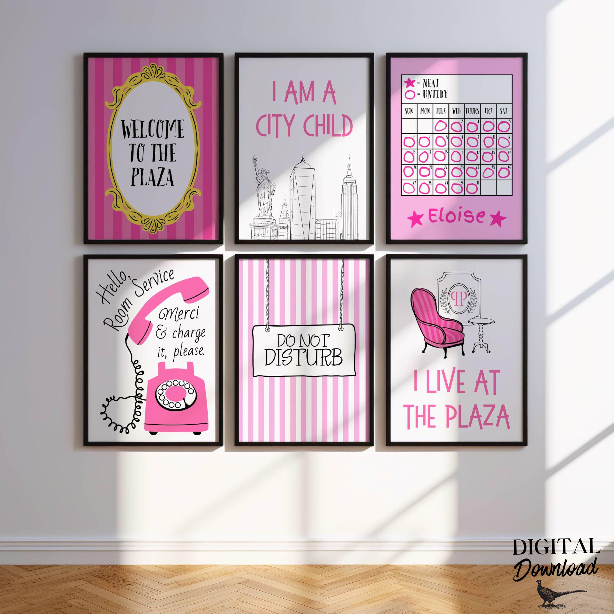 Set of 6 Eloise Printables | Eloise Inspired Printable Wall Art ...