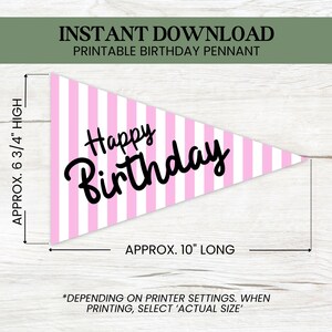 Printable Happy Birthday Pennant Flag | Eloise Inspired Birthday Flag ...