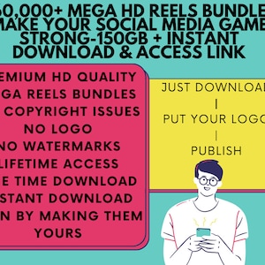 Mega Reels Bundle- 60,000+ Reels Bundle | AI Motivational Reels, Instagram Reels, Art and Craft ...