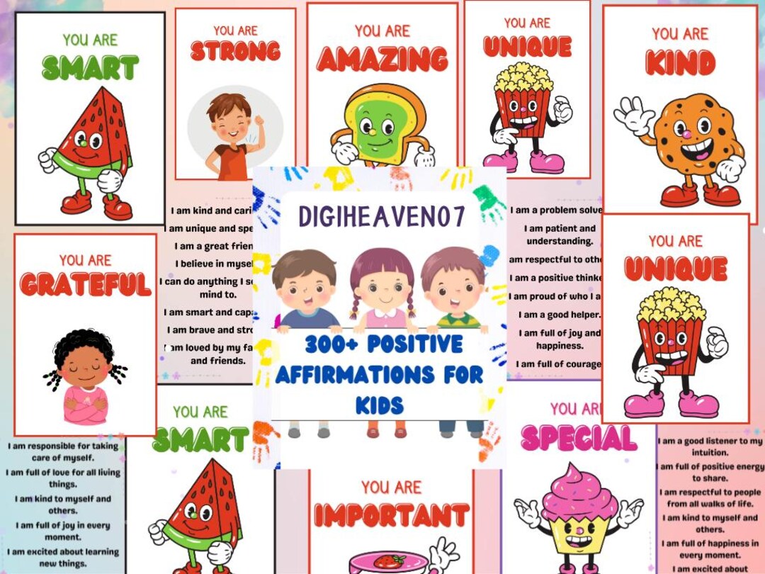 300+ Positive Affirmations for Kids,homeschool Activity,kids Activity ...