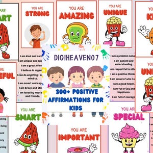 300+ Positive Affirmations for Kids,homeschool Activity,kids Activity ...